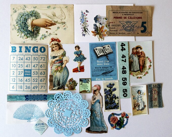 Forget Me Not Vintage Ephemera Pack 20 Pieces - Etsy