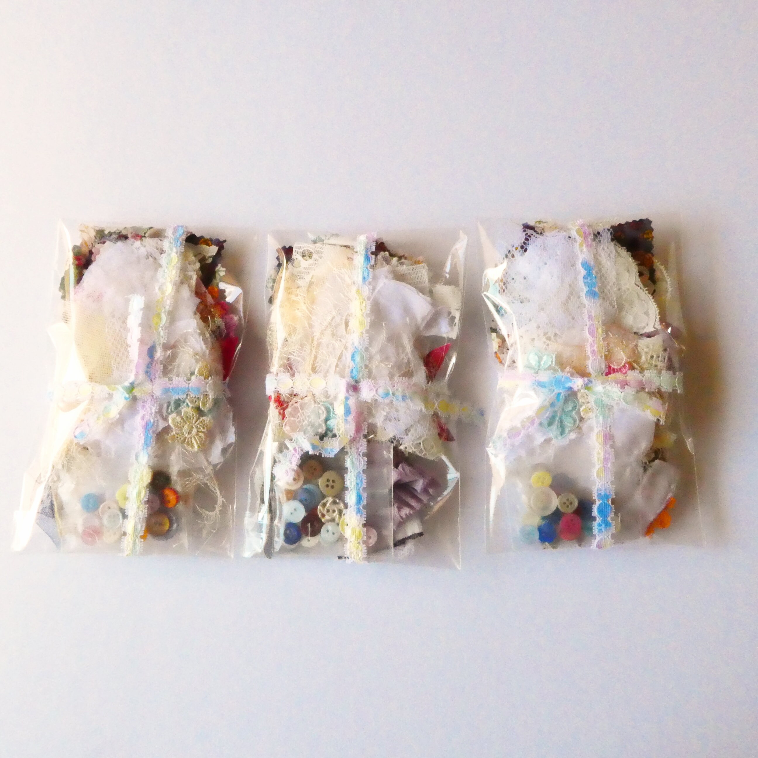 DIY Cluster Kit Make 20 Clusters Fabric and Lace Scrap Pack - Etsy