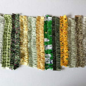 Cotton Fabric Ruffle Strips, 12 Pieces for Junk Journal Embellishments ...
