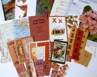 Small vintage paper ephemera pack: 20 mixed pieces for craft. - Etsy 日本