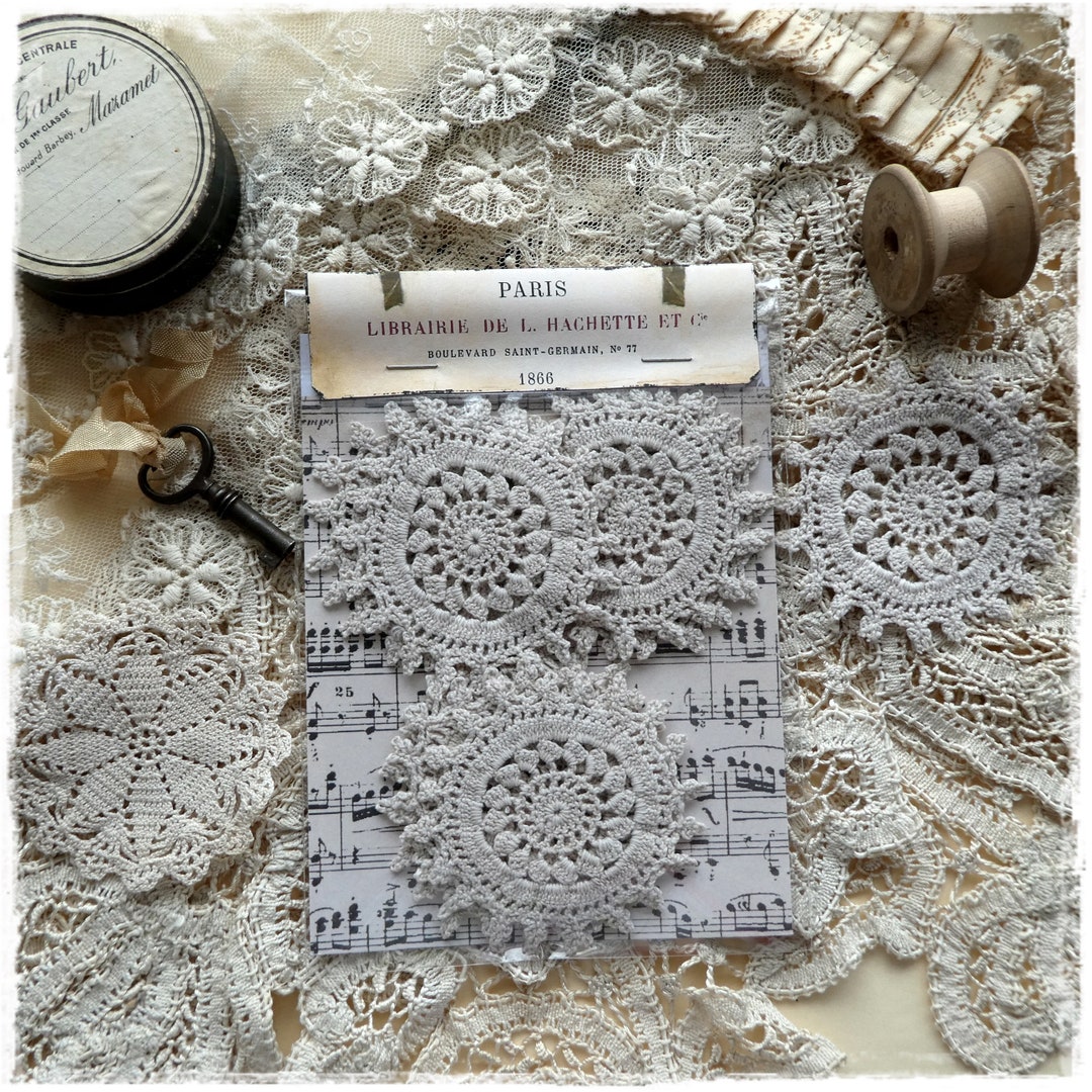 8 Natural Crochet Medallions - Etsy Australia