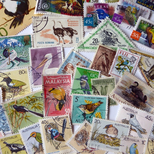 Vintage Bird Stamps - Etsy