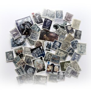 50 Grey Vintage Postage Stamps Mixed Lot - Etsy