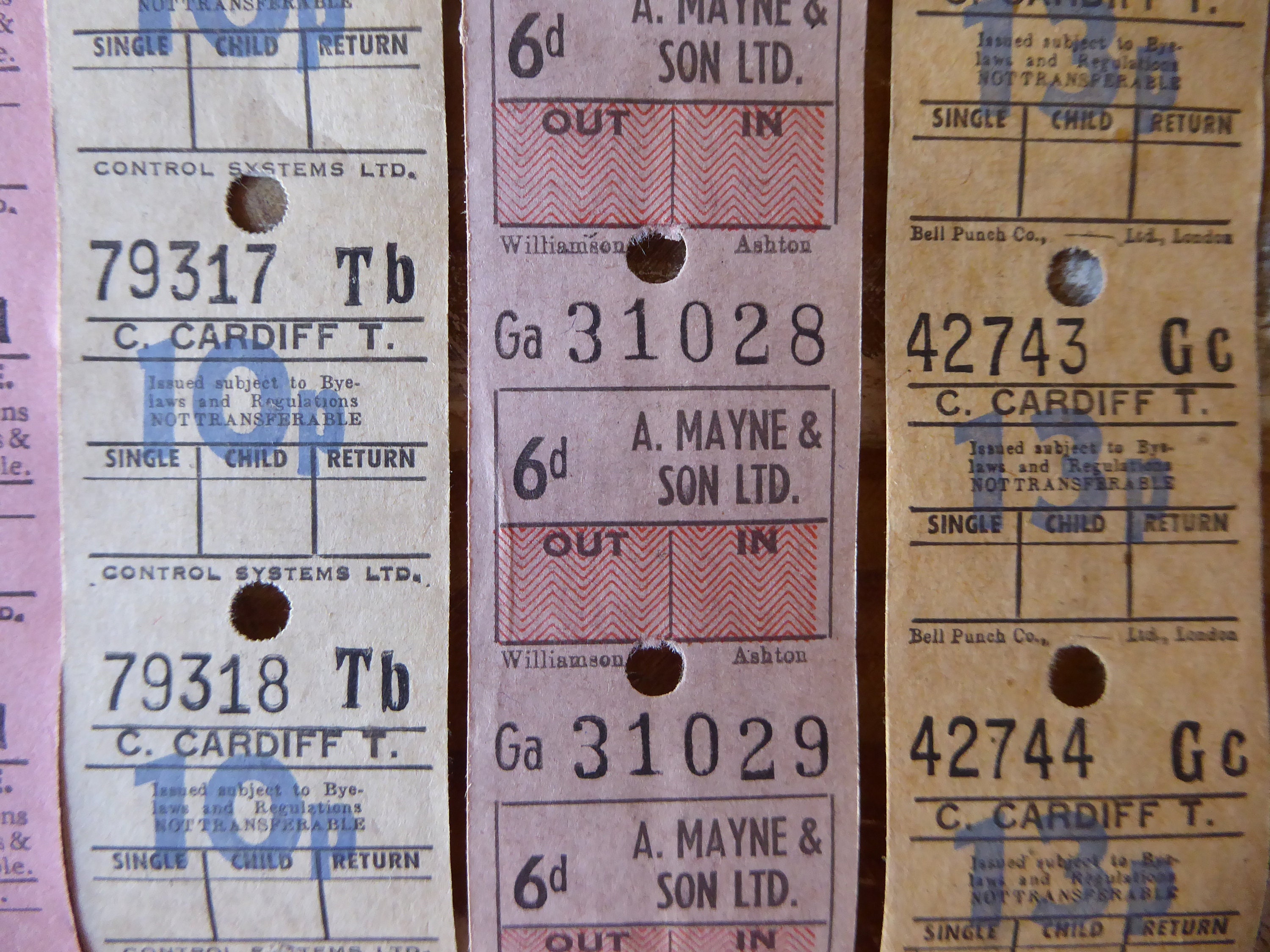 25 Vintage British Bus Tickets UK Bus Tickets English Bus - Etsy