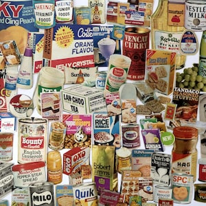 Fussy Cut Retro Food and Pantry Products, 20 Piece Paper Clippings Pack ...
