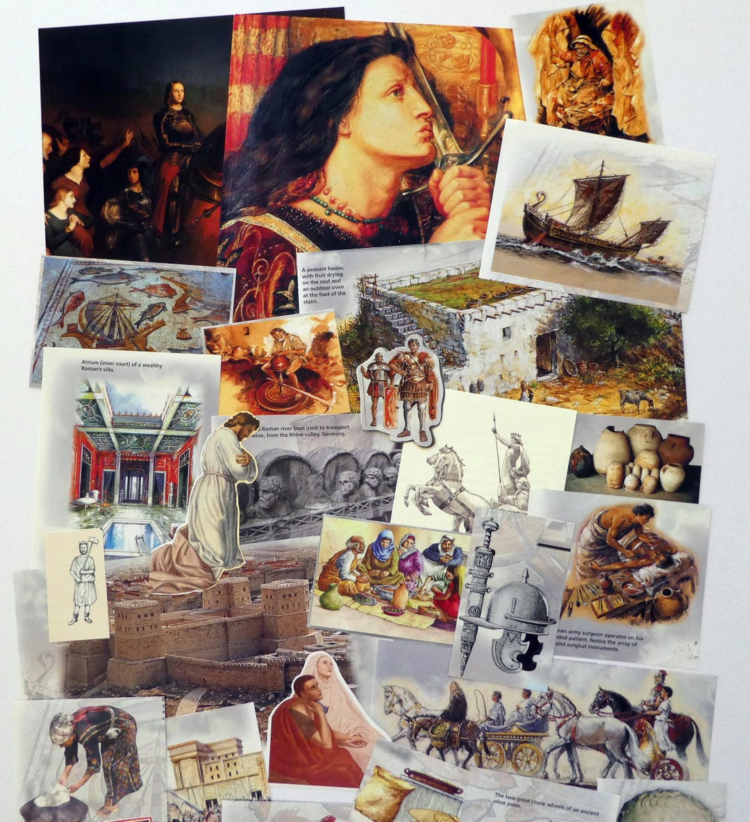 34 Ancient Rome, Roman Empire Themed Paper Clippings, Die Cut Style ...