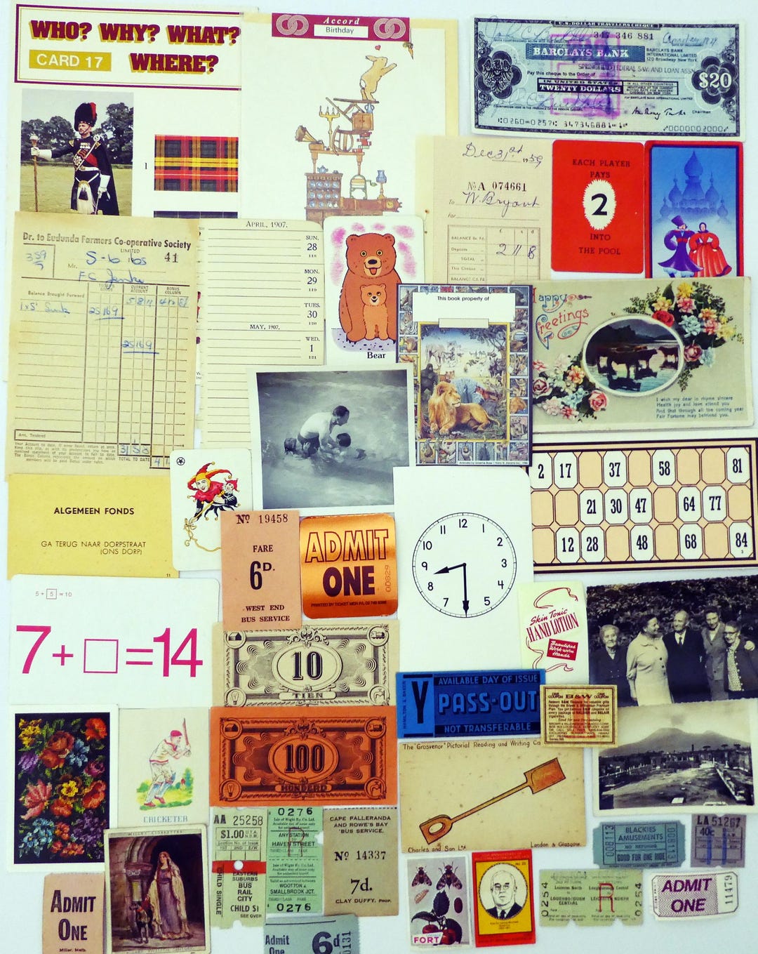 50+ Piece Vintage Ephemera Pack - Etsy