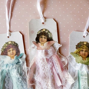 Angel Journal Tags, Cupid Tags, Large Mixed Media Tags - Etsy