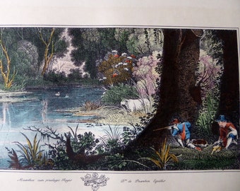 Antique Hunting Scene Prints - Etsy