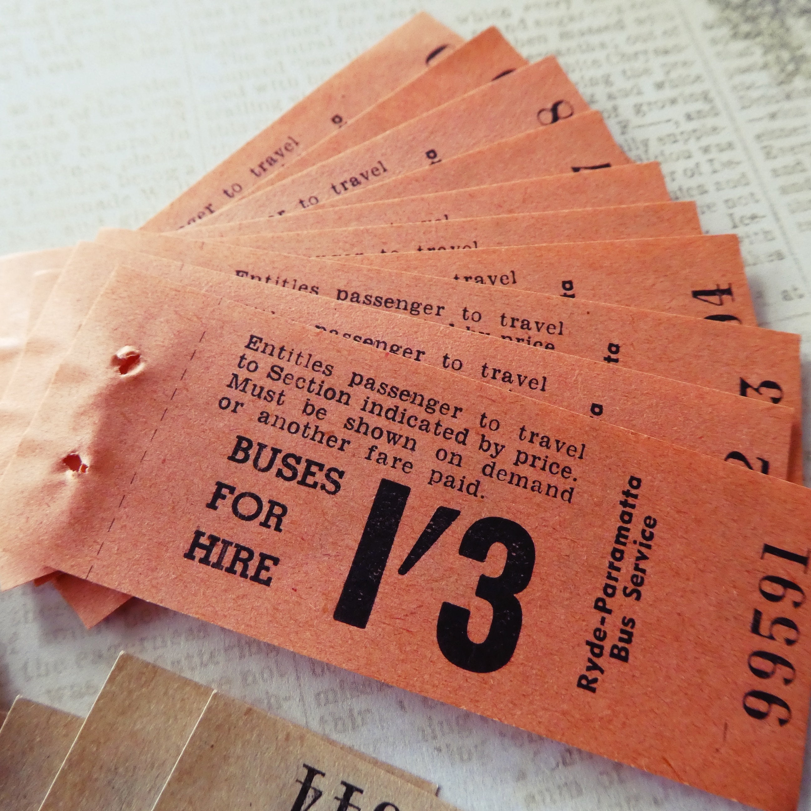 30 Vintage Bus and Tram Tickets, Pre-decimal Tickets - Etsy