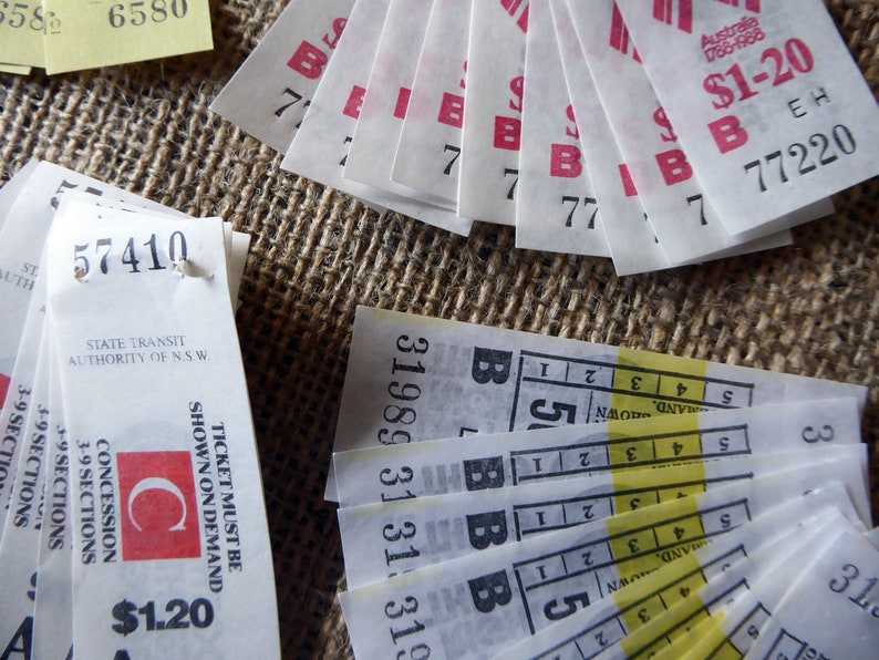 50 Vintage Bus and Tram Tickets 1980s Tickets | Etsy