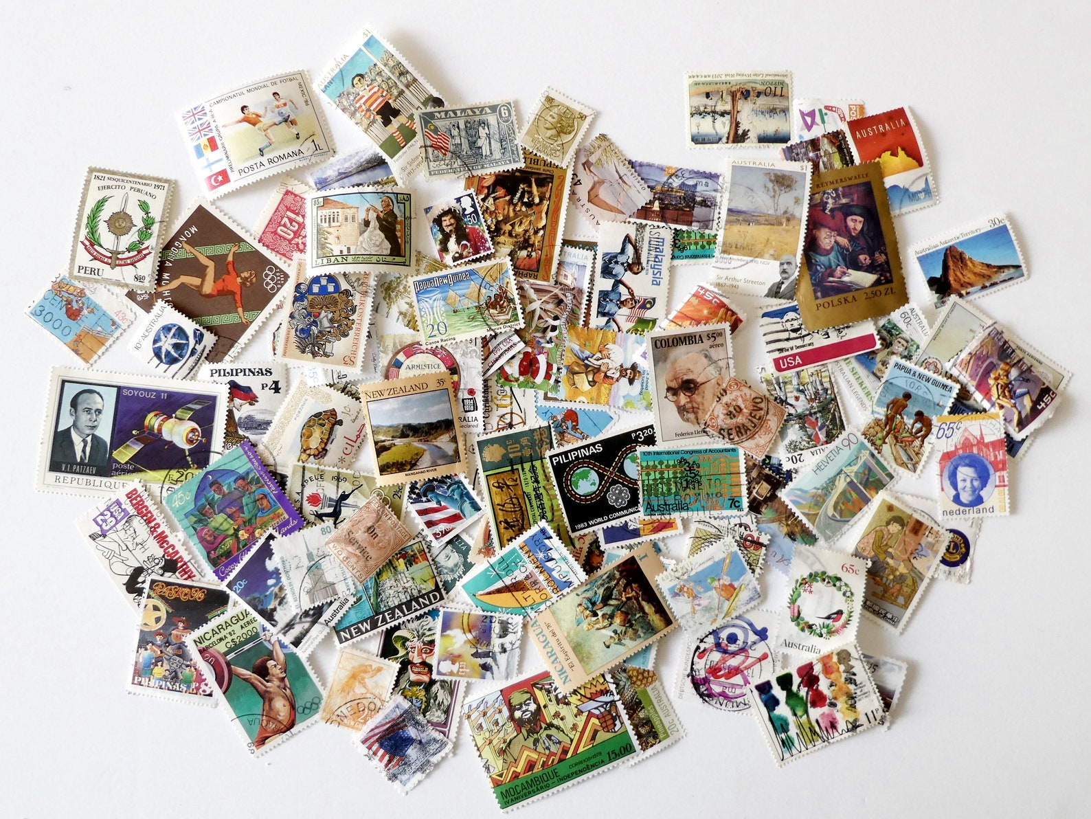 100 Mixed Postage Stamps, Assorted Lot - Etsy Australia