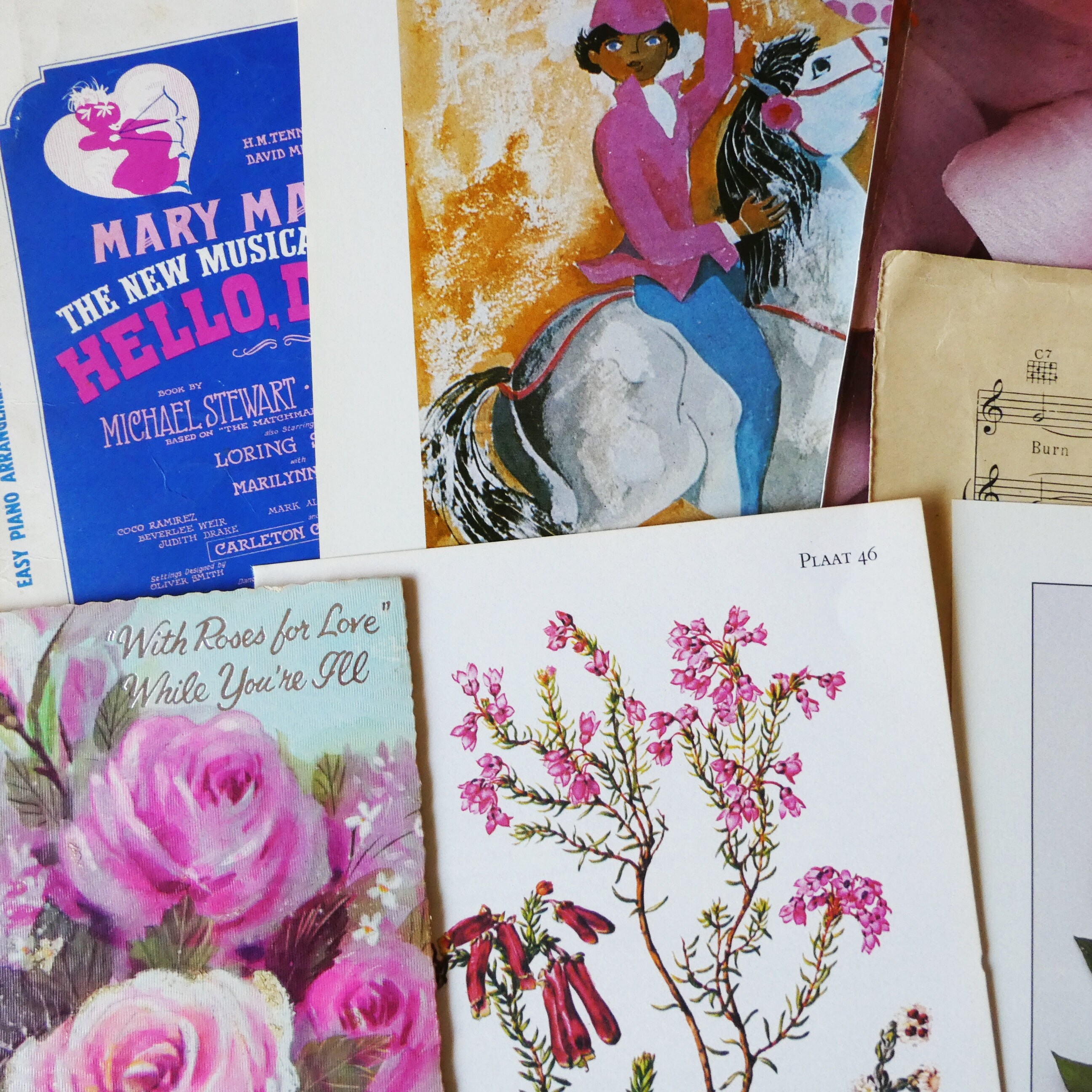 Hot Pink Vintage Ephemera Pack 30 Pieces - Etsy