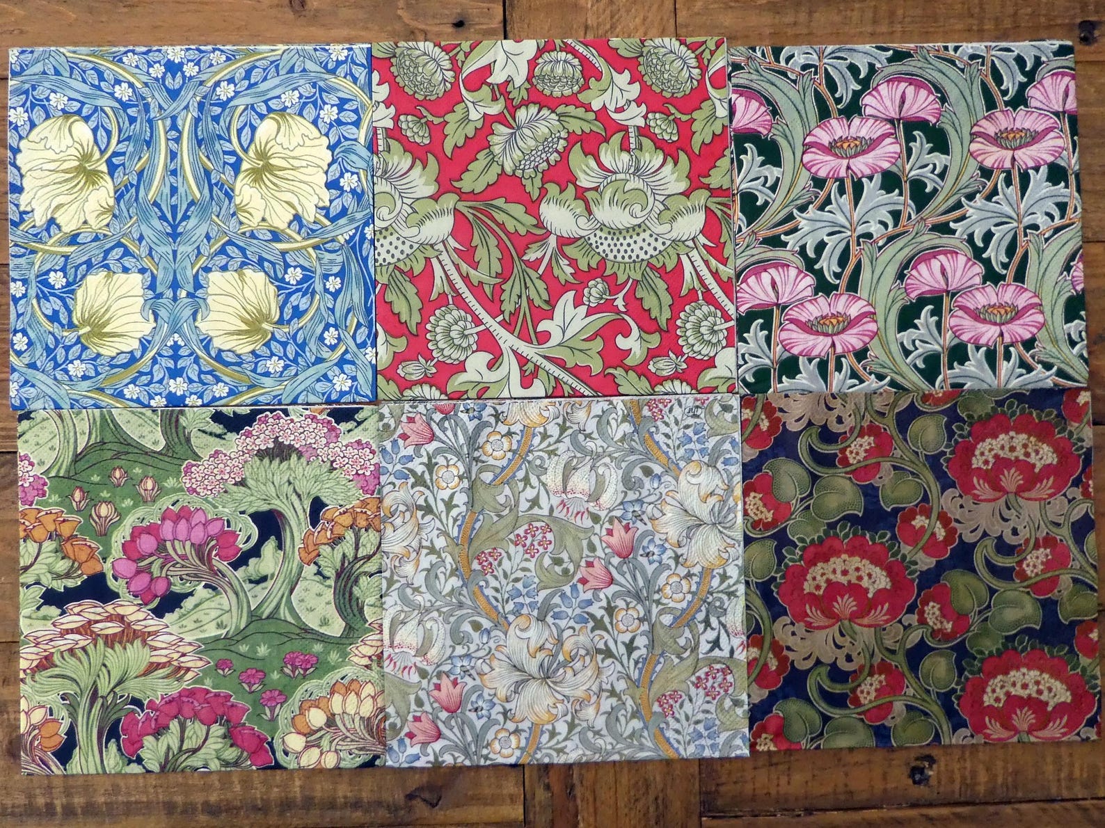 6 William Morris Paper Napkins for Decoupage, Scrapbooking, Mixed Media ...
