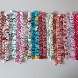Cotton Fabric Ruffle Strips, 12 Pieces for Junk Journal Embellishments ...