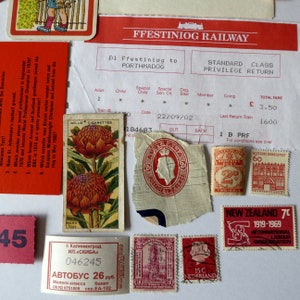 Red Vintage Ephemera Pack 30 Pieces - Etsy