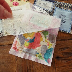 12 French Themed Fabric Snippet Embellishments in a Lace Sachet - Etsy