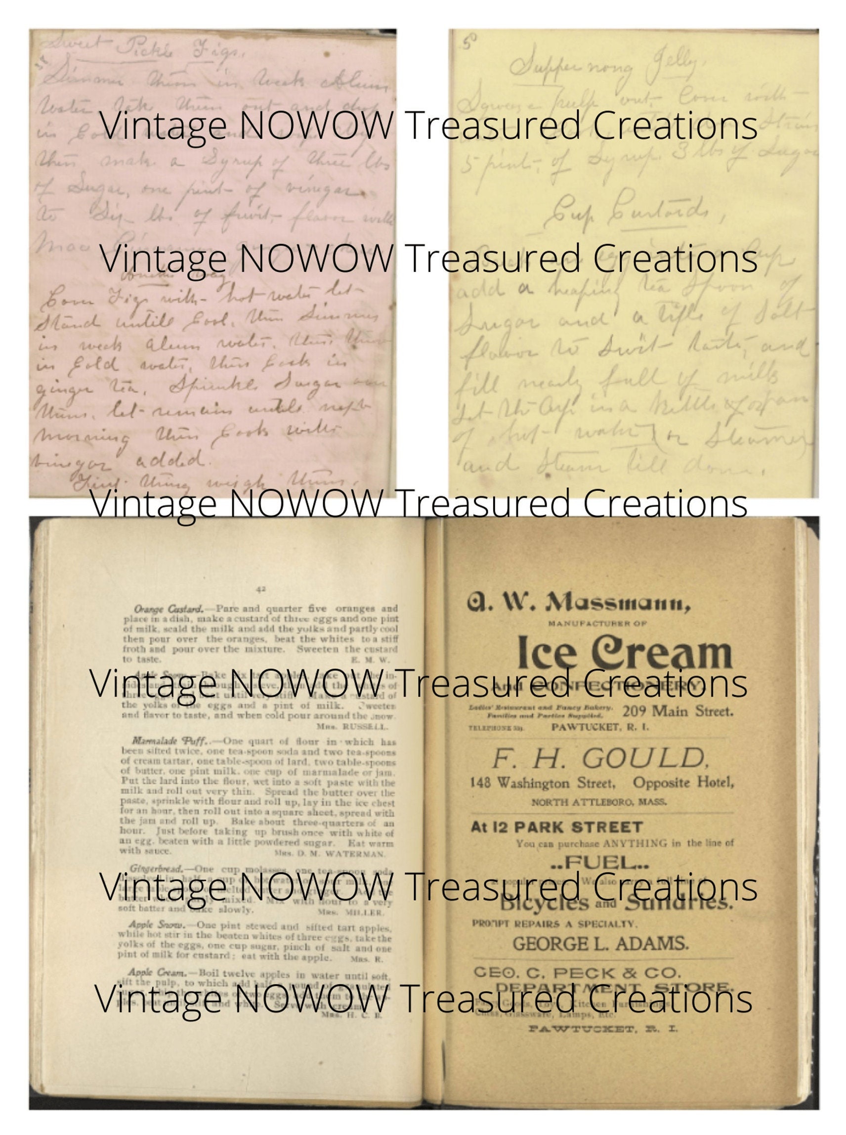 Vintage Recipe Cards Digi Kit Digital Download Digikit Digital Kit Digi ...