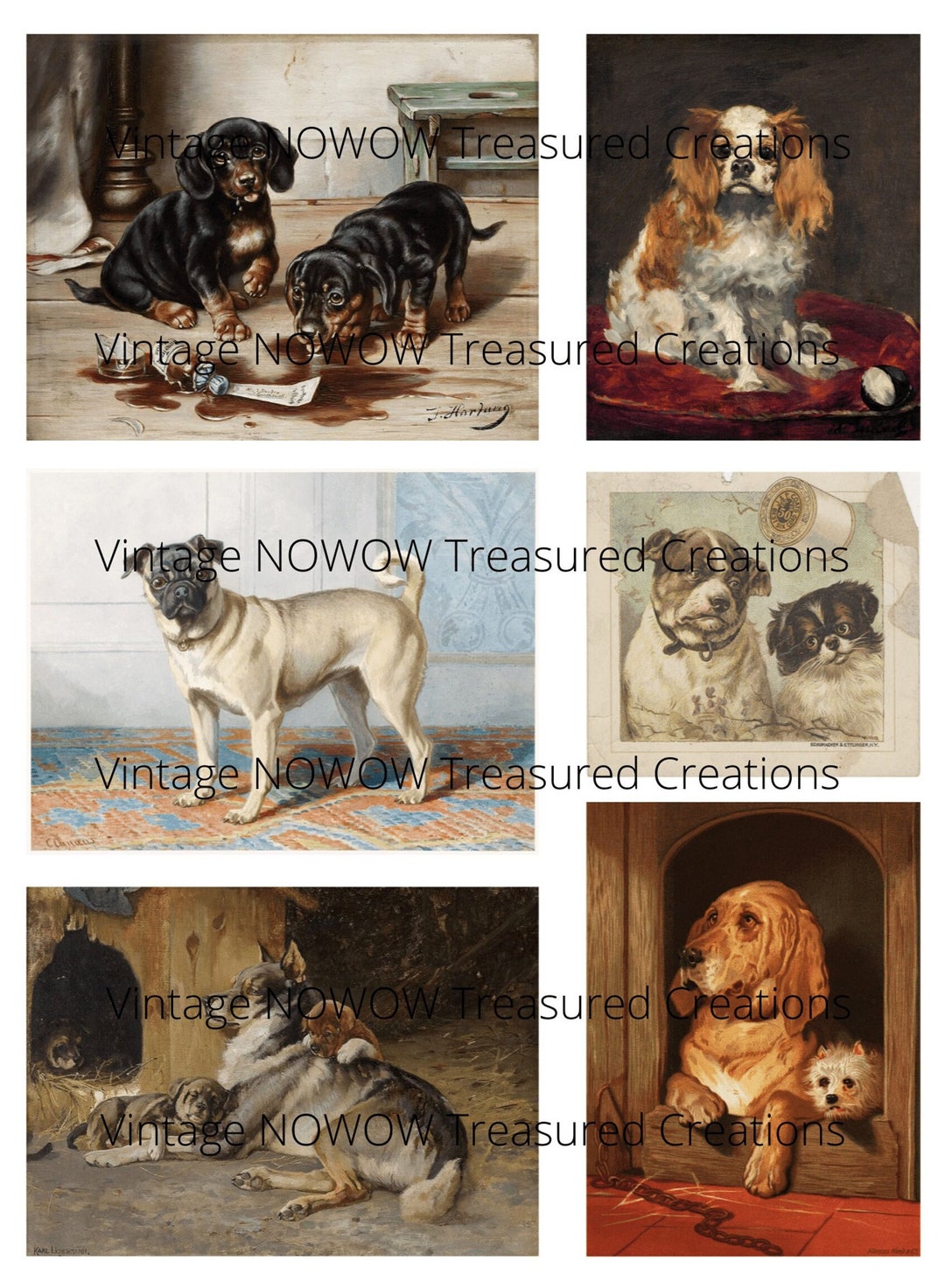 Precious Dogs and Puppies Digital Kit Digi Kit Digital Print Digital ...