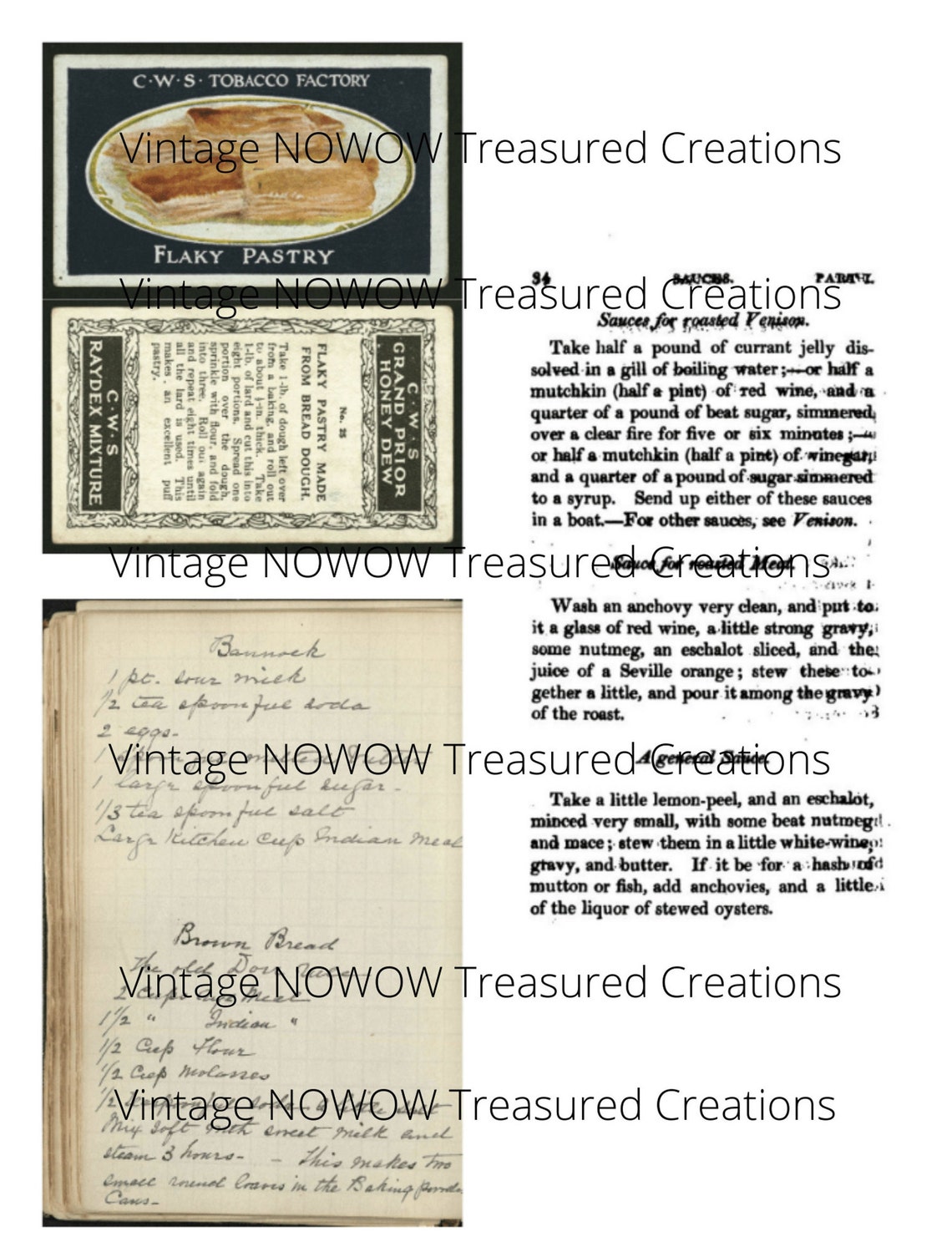 Vintage Recipe Cards Digi Kit Digital Download Digikit Digital Kit Digi ...