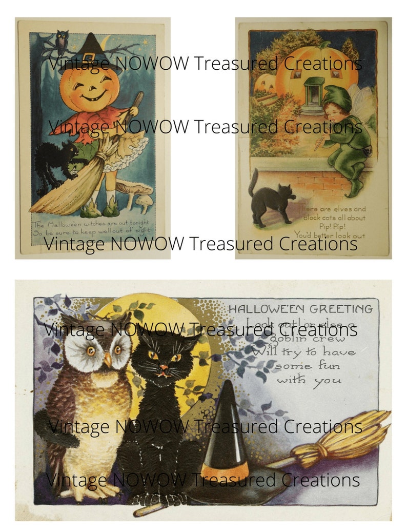 Cute Halloween Vintage Images Digital Download Digikit Digital - Etsy