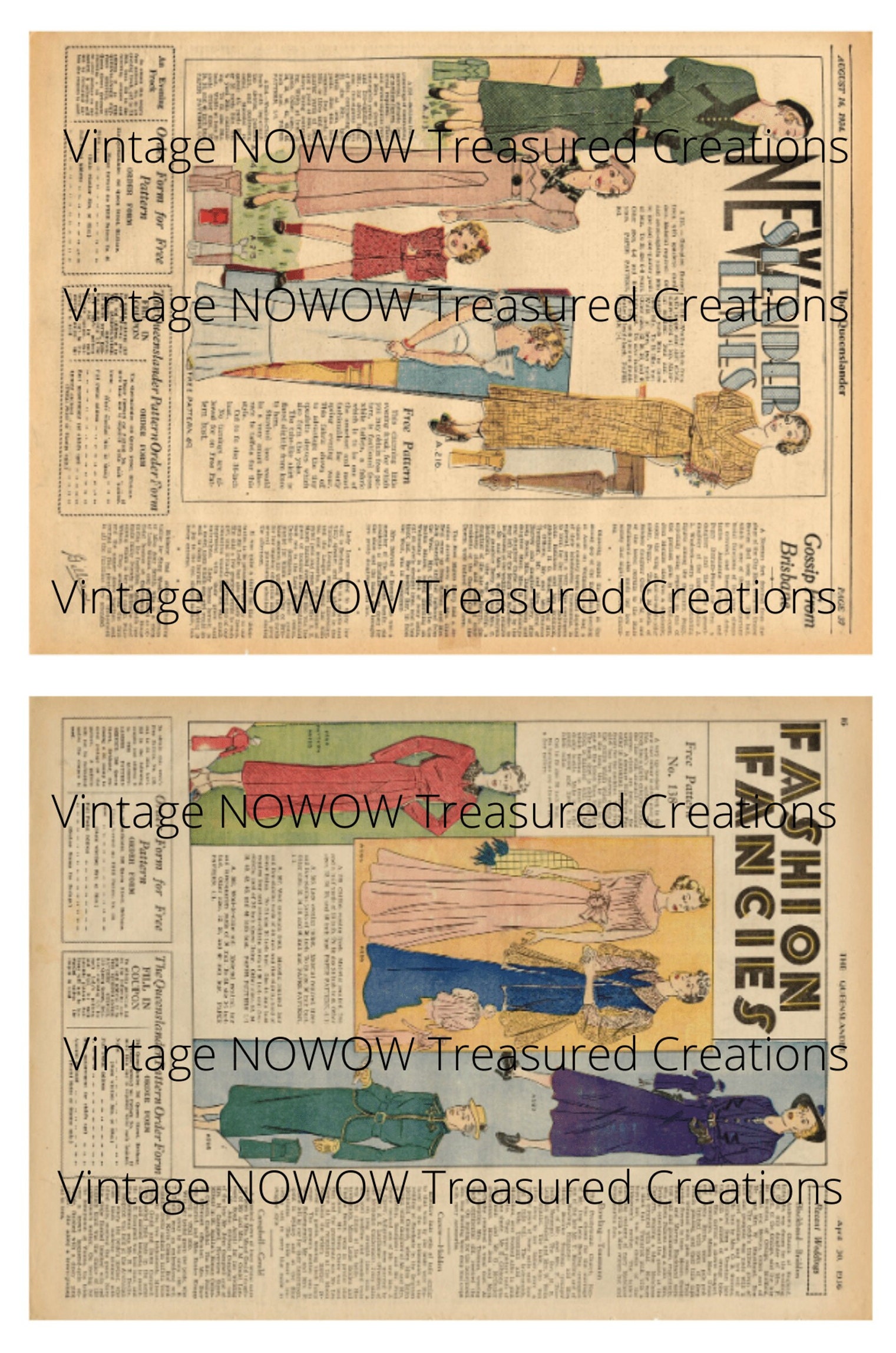 Vintage Sewing Patterns Digi Kit Digital Download Digital Kit Digital ...