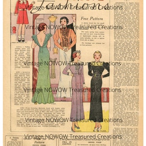 Vintage Sewing Patterns Digi Kit Digital Download Digital Kit Digital ...