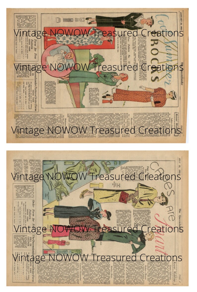 Vintage Sewing Patterns Digi Kit Digital Download Digital Kit Digital ...
