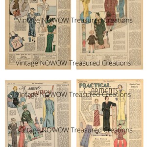 Vintage Sewing Patterns Digi Kit Digital Download Digital Kit Digital ...