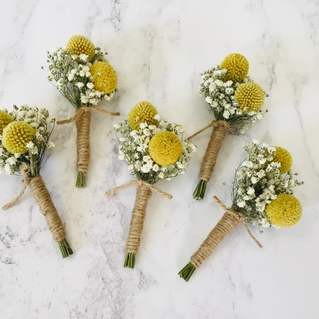 Boutonniere of Dried Flowers METIS Wedding Groom - Etsy