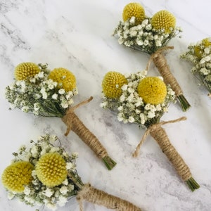 Boutonniere of Dried Flowers METIS Wedding Groom - Etsy