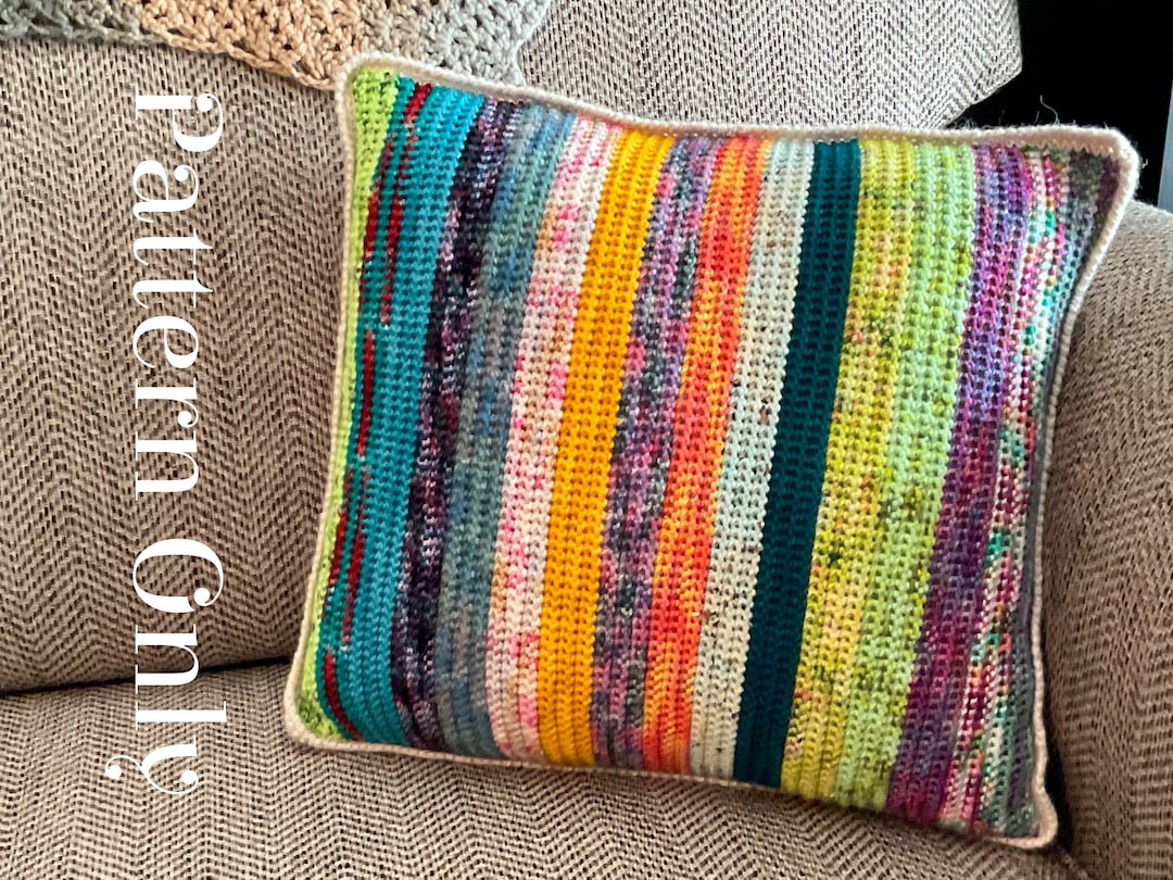 The Mini Stripe Crochet Pillow *pattern ONLY - Etsy