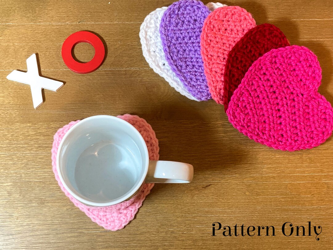 Heart Shaped Coaster Crochet *pattern ONLY - Etsy
