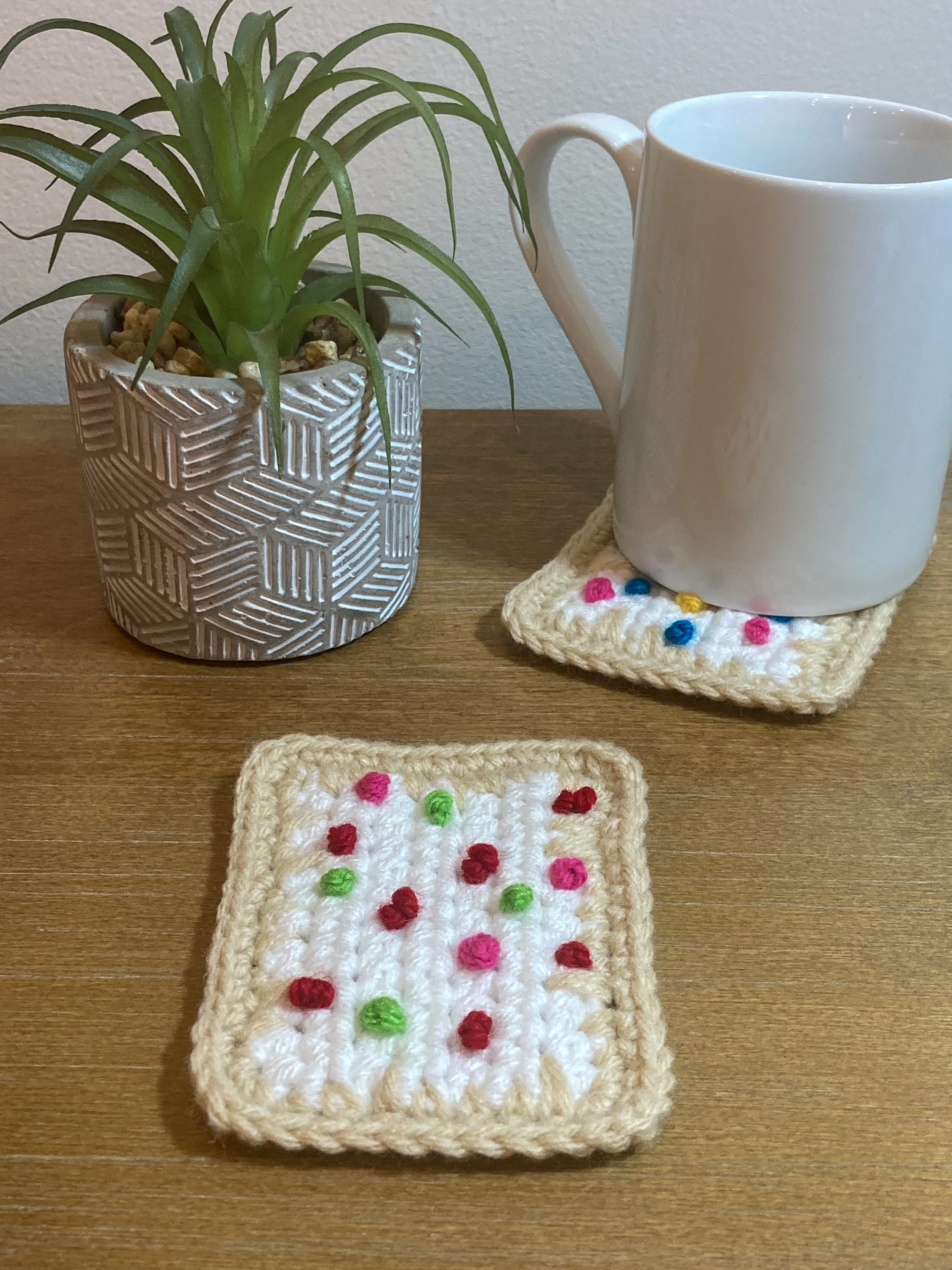 Toaster Pastry Coaster Crochet pattern ONLY - Etsy