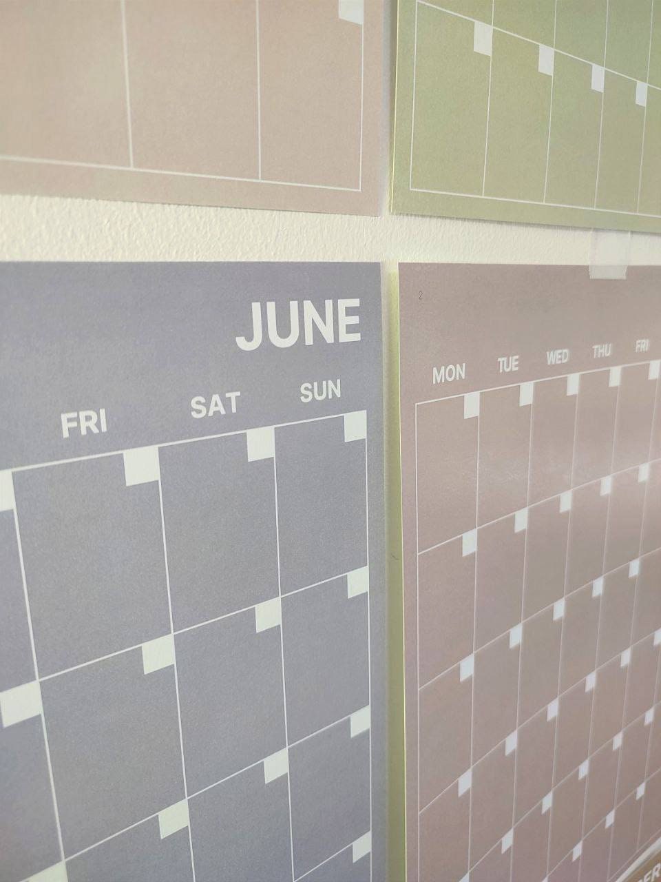 Large Monthly Wall Planner A4, 2024 Wall Calendar, Pastel Wall Planner ...