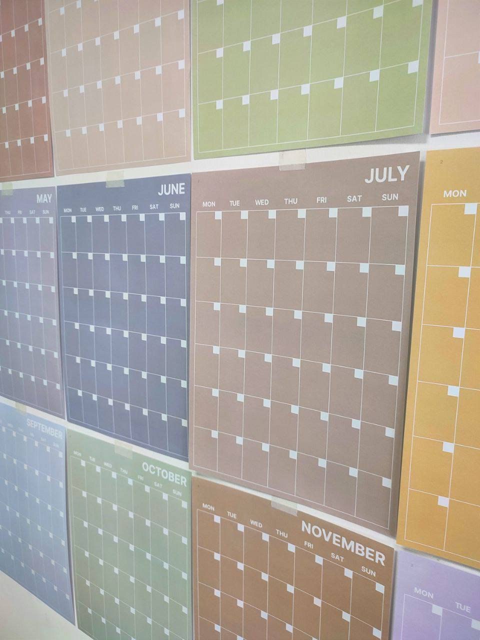 Large Monthly Wall Planner A4, 2024 Wall Calendar, Pastel Wall Planner ...