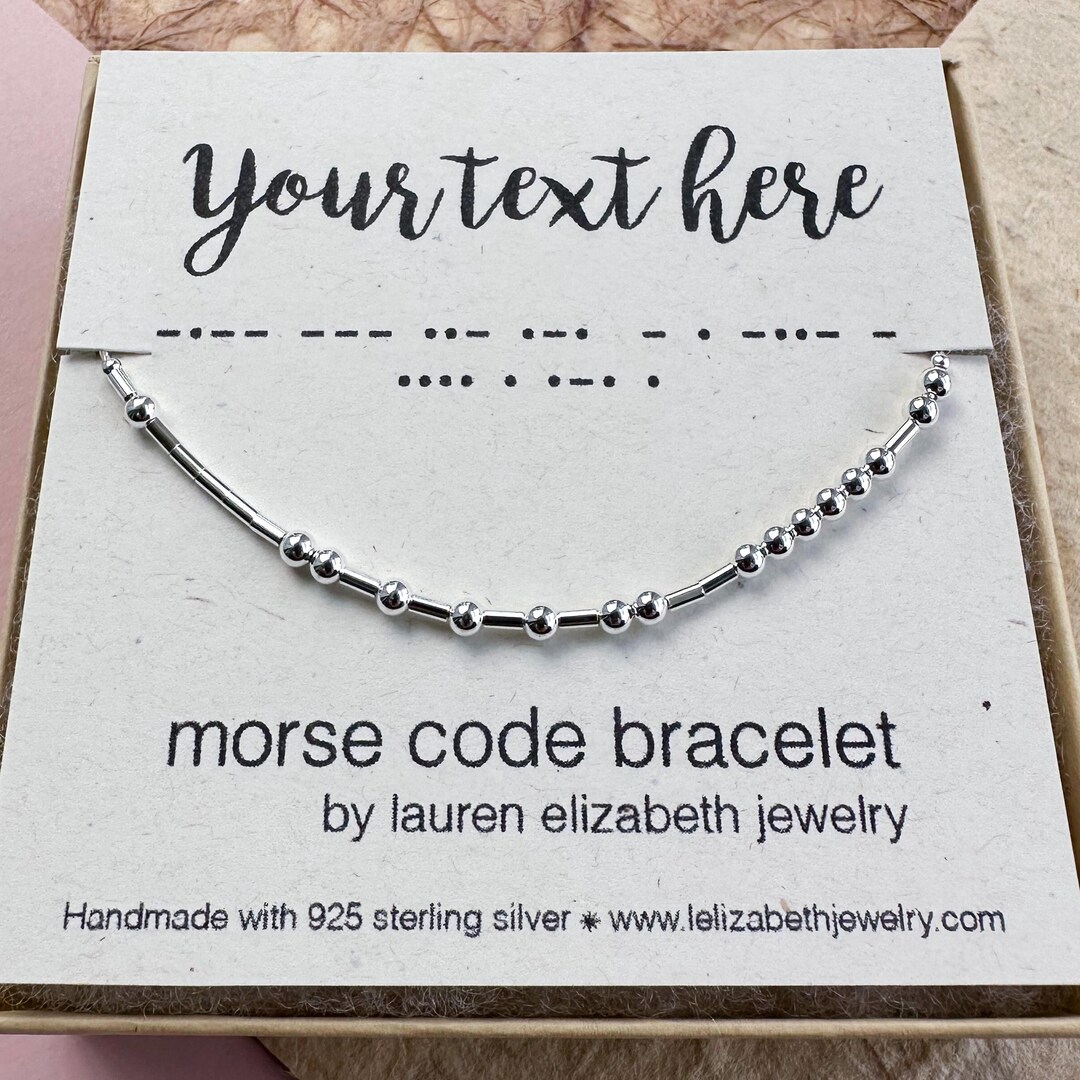 Custom Morse Code Bracelet for Women - Personalized Bracelet - Sterling ...