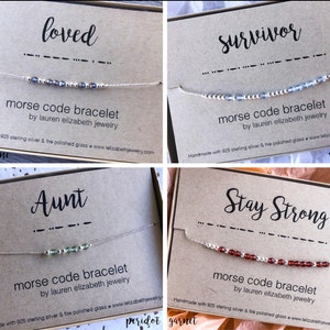Custom Secret Message Bracelet - Morse Code Bracelet for Women ...