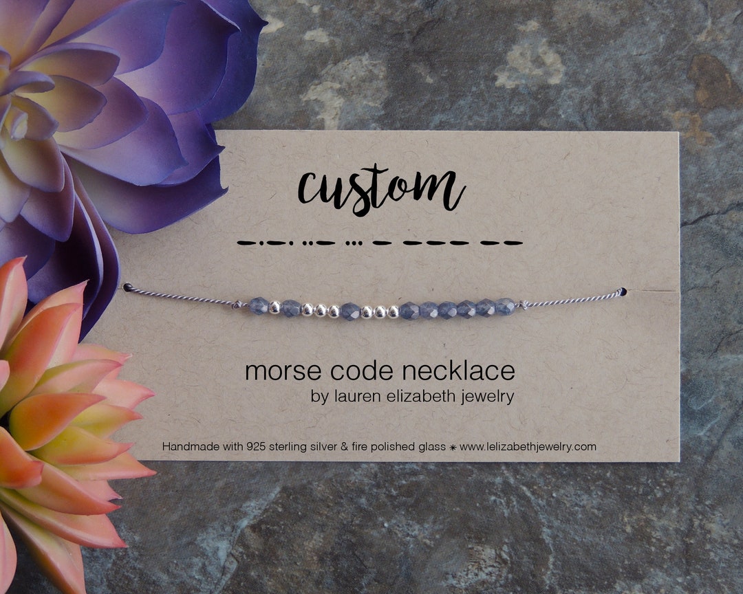 Customized Necklace for Women - Morse Code Necklace Custom ...