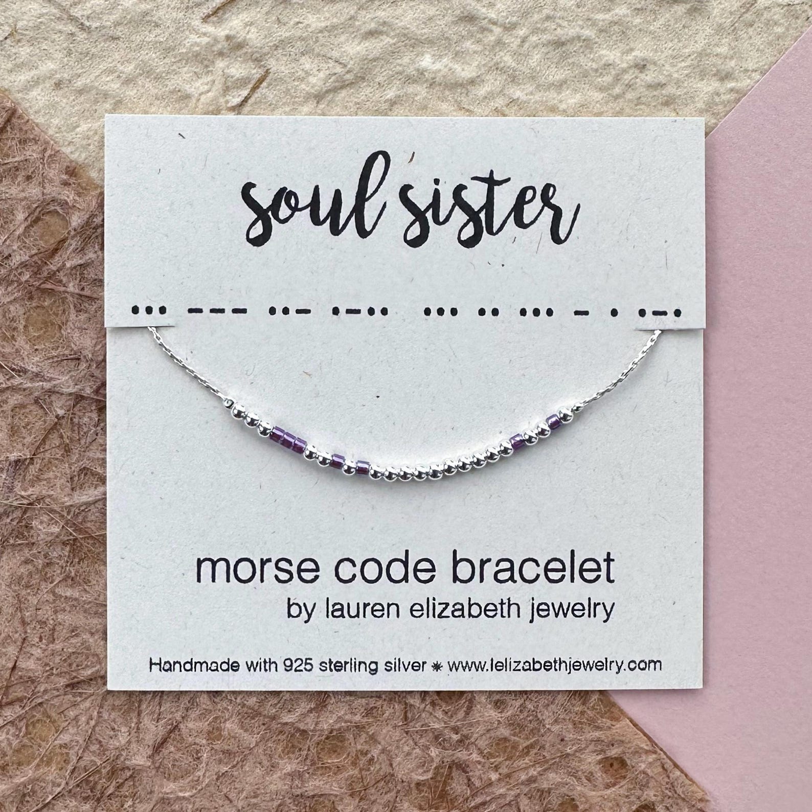 Custom Soul Sister Morse Code Bracelet: 925 Sterling Silver - Etsy