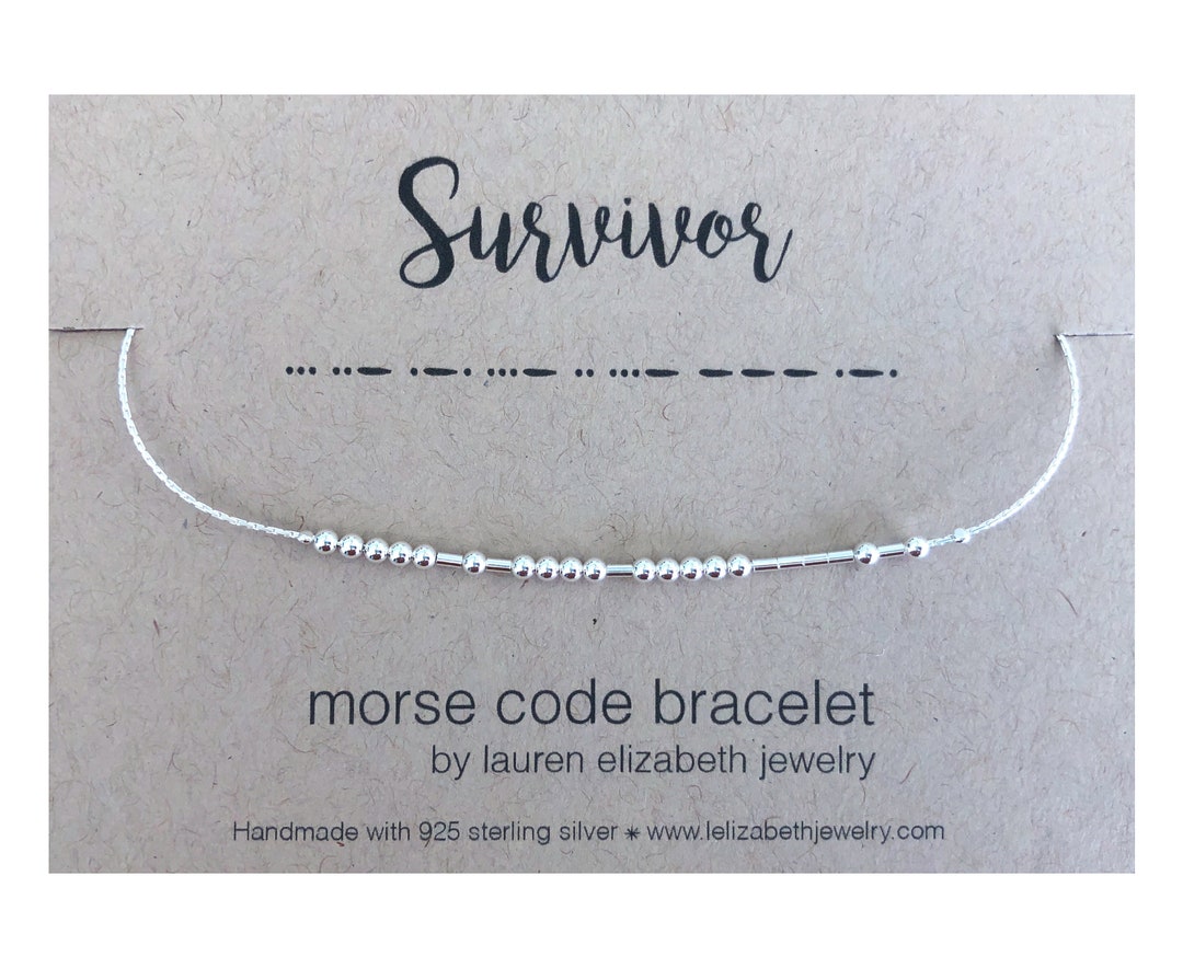Custom Morse Code Bracelet Personalized Gift for Cancer - Etsy