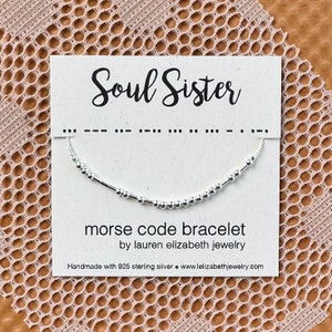 Custom Secret Message Bracelet Morse Code Bracelet for Women ...