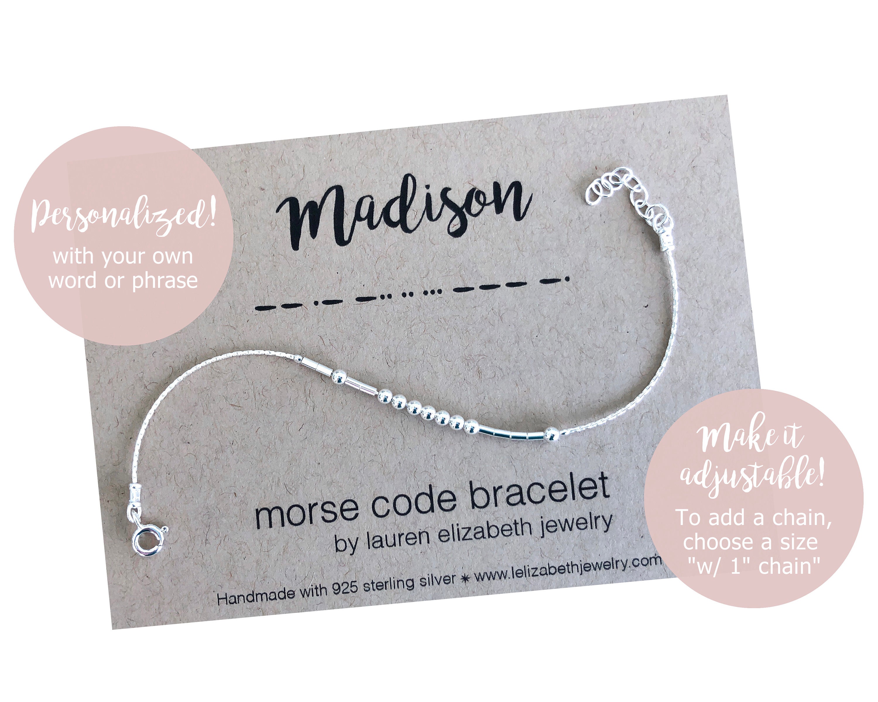 Custom Morse Code Bracelet Stay Strong Bracelet Gift of | Etsy