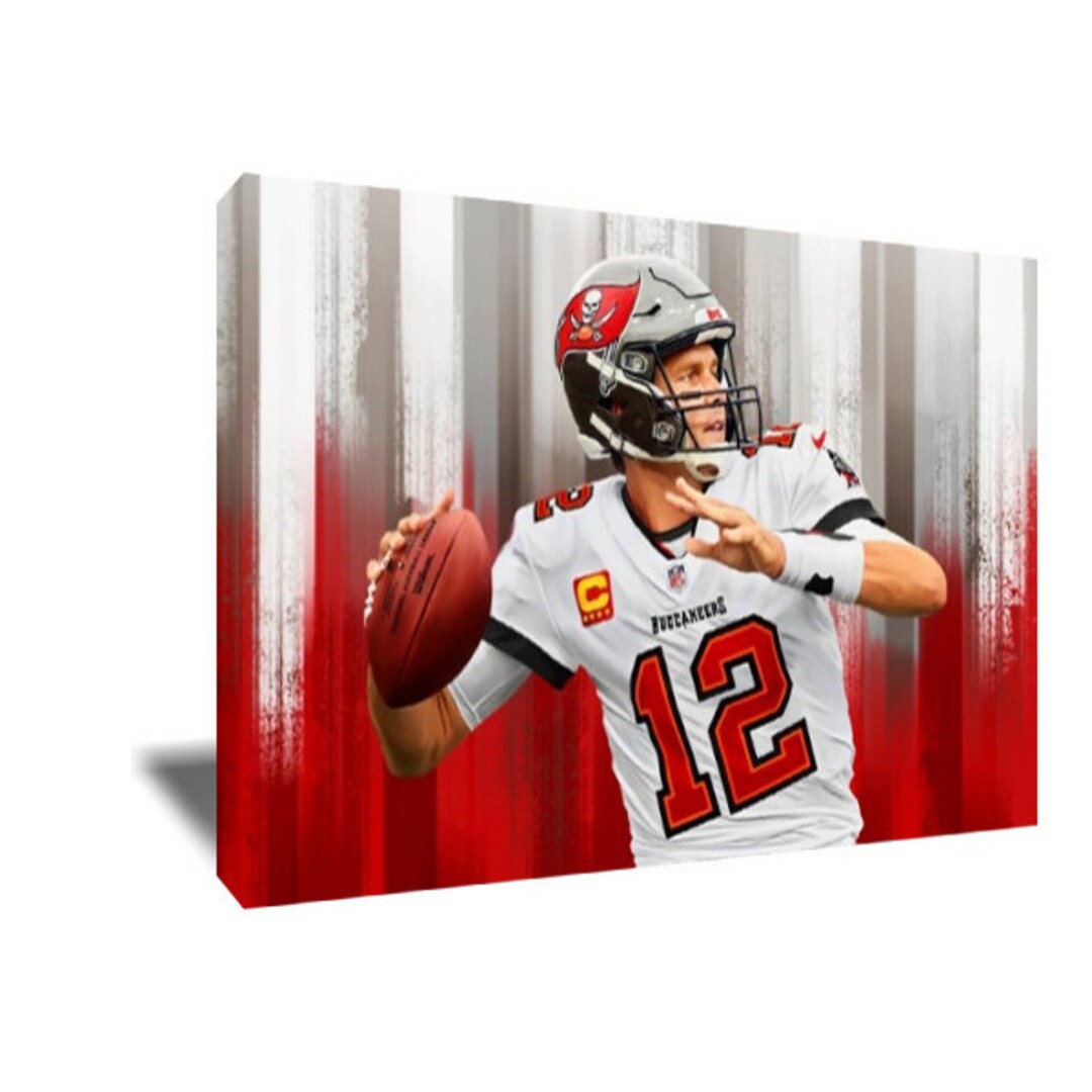 FREE SHIPPING Tom Brady BUCS Poster Photo Painting Artwork on Canvas ...