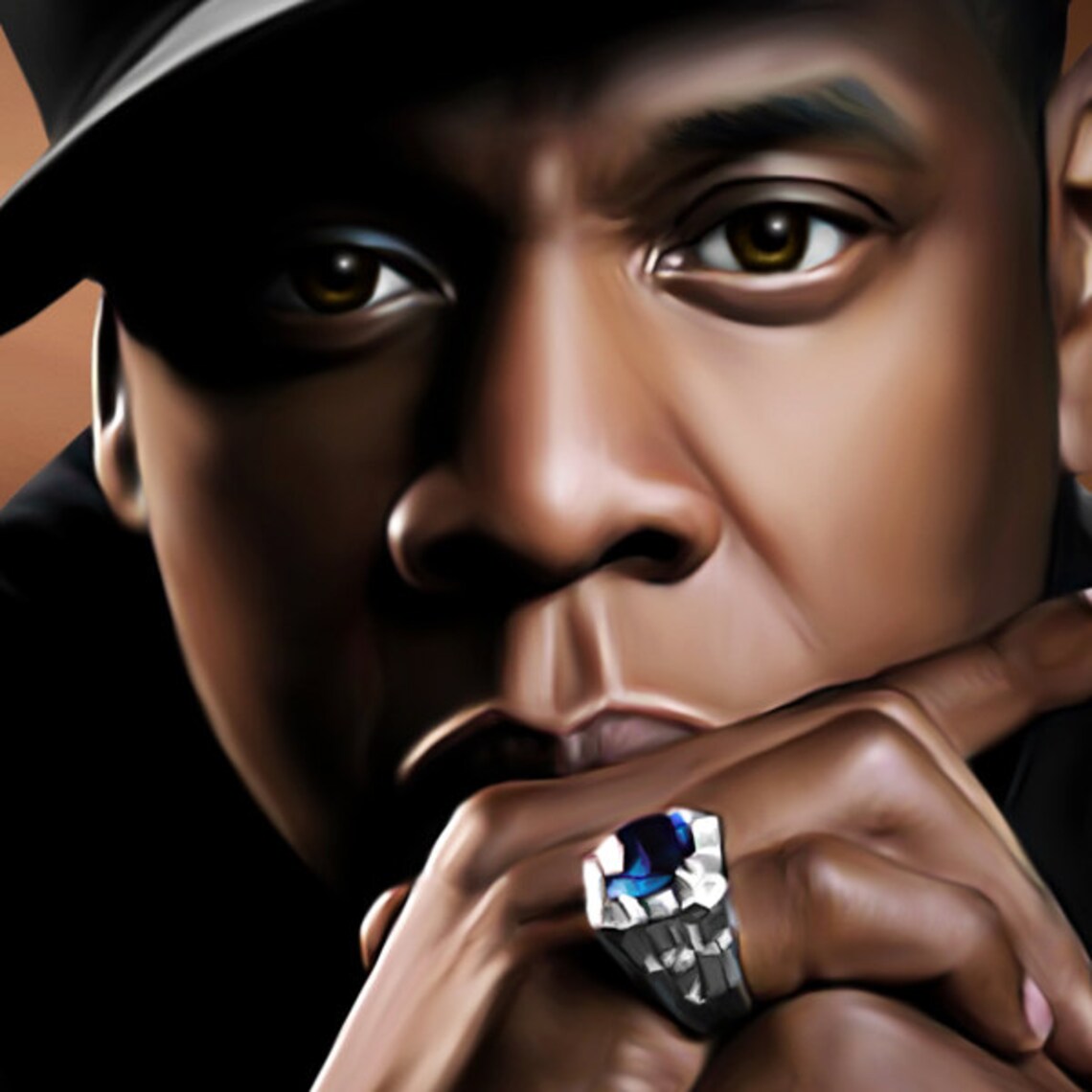 FREE SHIPPING Jay-z Photo Painting Poster Artwork on Canvas - Etsy