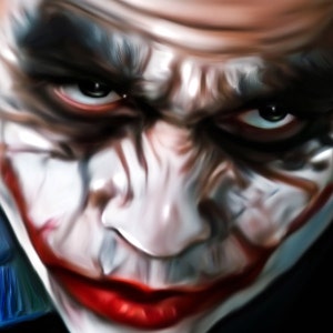FREE SHIPPING Heath Ledger the JOKER Poster Photo Painting Artwork on ...