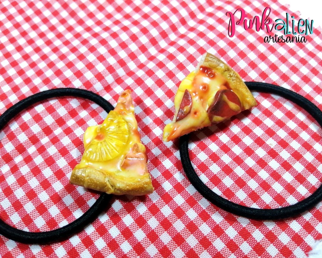 Pizza Shaped Hair Bow. Pepperoni Pizza and Pineapple Pizza. Handmade ...