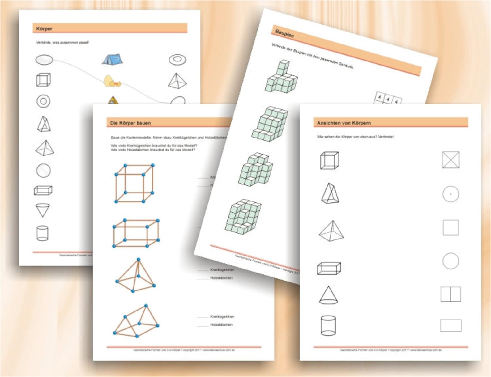 Geometrische Formen und 3-D-Körper - Grundschule 1.- 3. Schuljahr ...