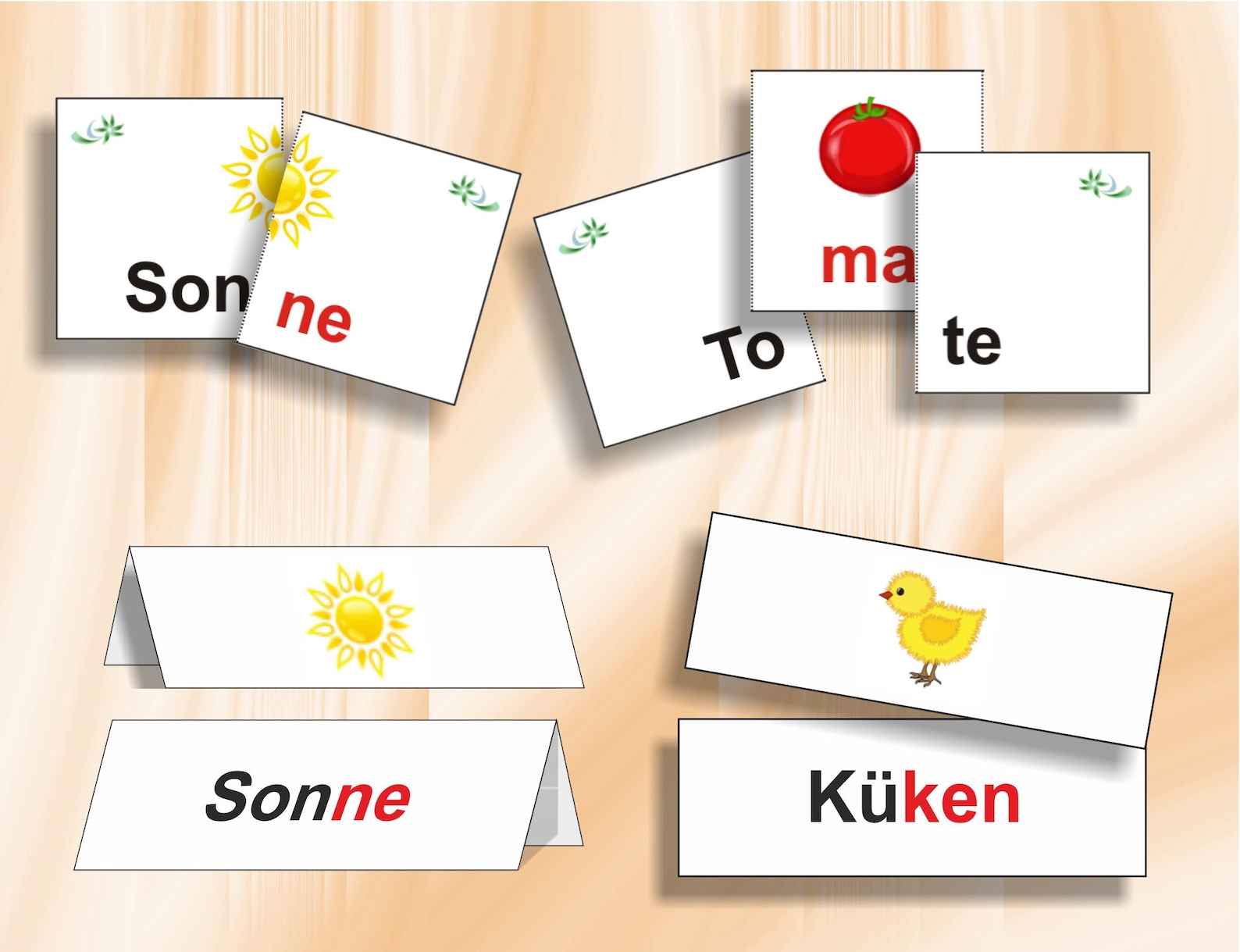 Silben lesen und verbinden - Bild- und Wortkarten zum Erstlesen | 57 ...