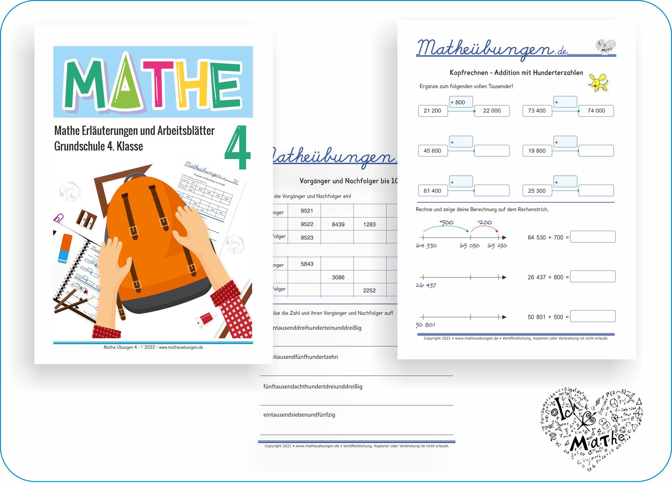 Mathe-Arbeitsblätter für die Grundschule 4. Klasse als PDF zum ...